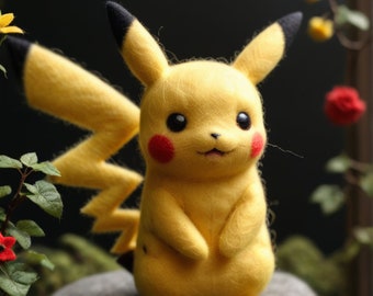 PDF Pattern Little Pikachu Handmade Felt Doll SVG Sewing Pattern ...