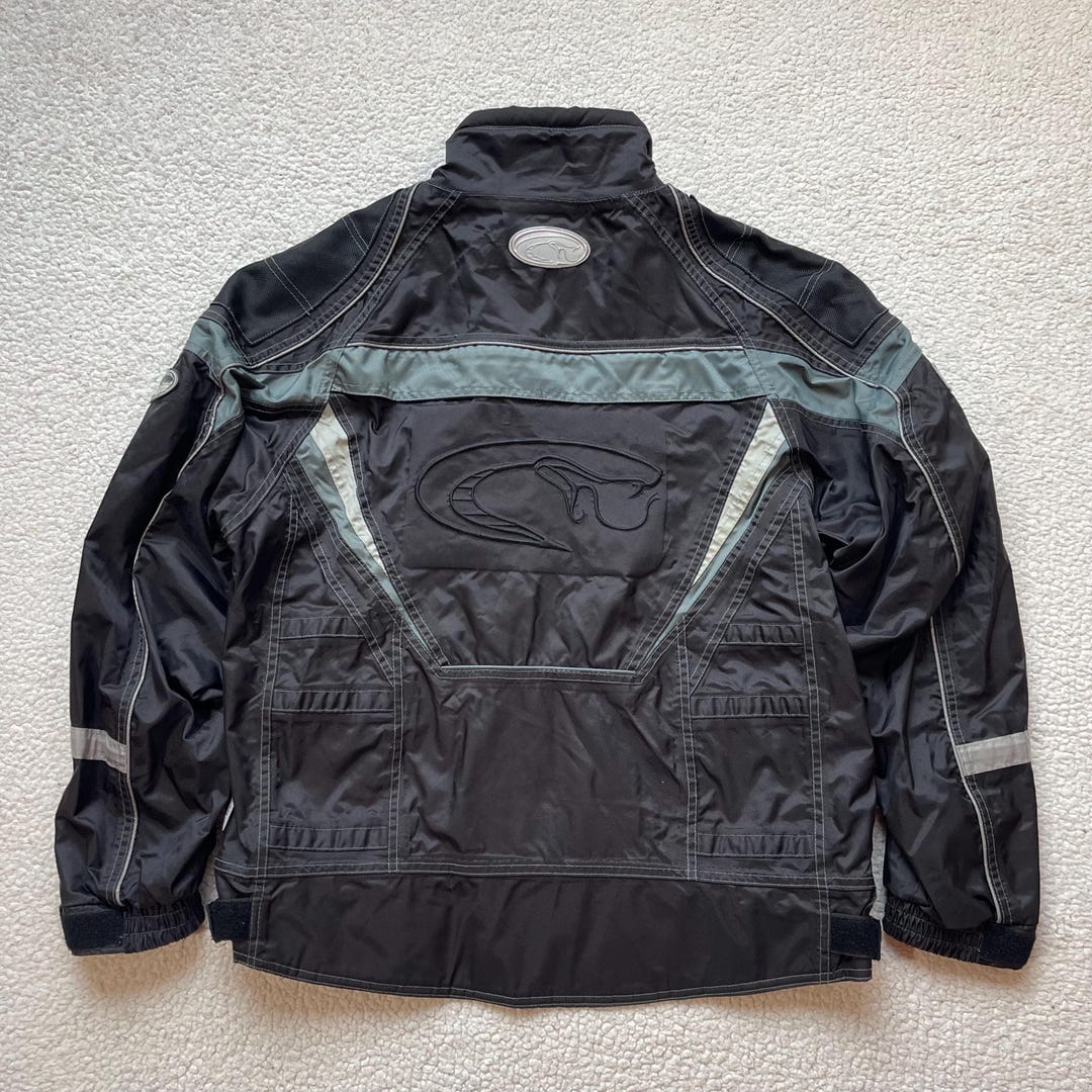 Vintage Striker Vertigo Motocycling Jacket: Embroidered 3M Biker Shell ...