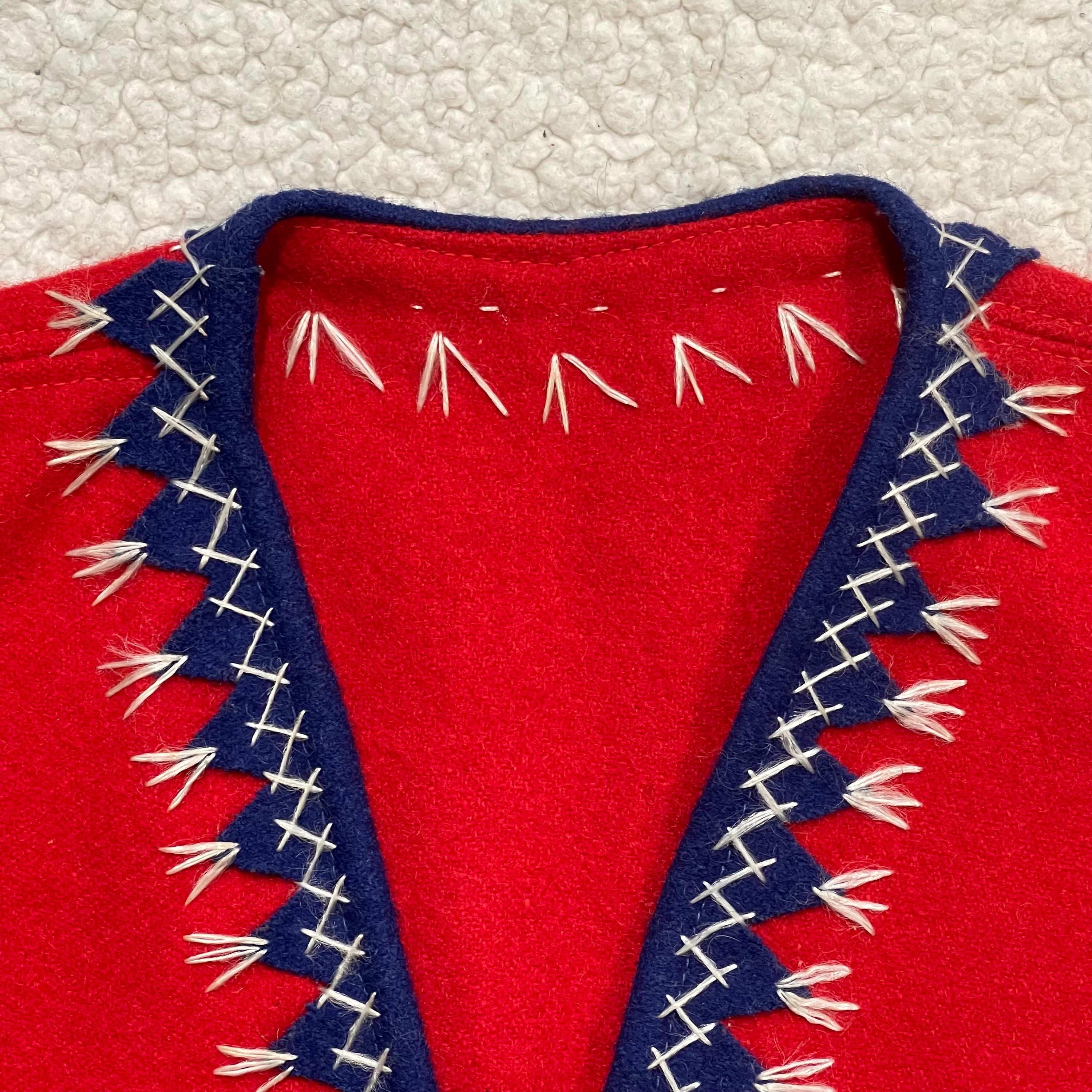 Vintage 1935 Polish Folk Dancing Vest Rare Stitched Floral Handmade ...