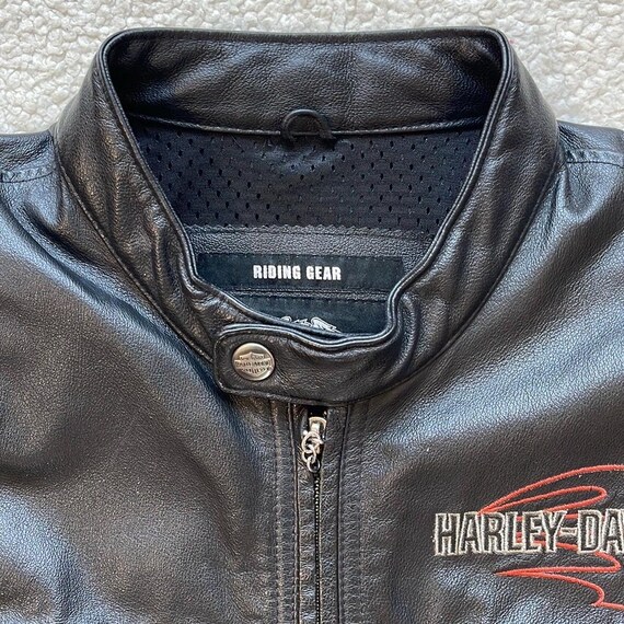 Vintage 00s Harley-Davidson Leather Skull Jacket Embr… - Gem