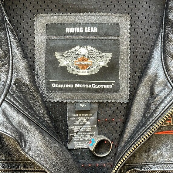 Vintage 00s Harley-Davidson Leather Skull Jacket Embr… - Gem