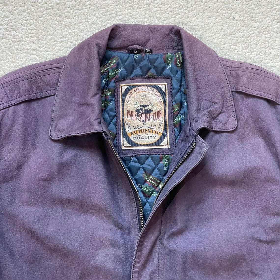 Vintage 90s Lavender Suede Bomber Jacket: Faded Purple Leather, Mens M ...