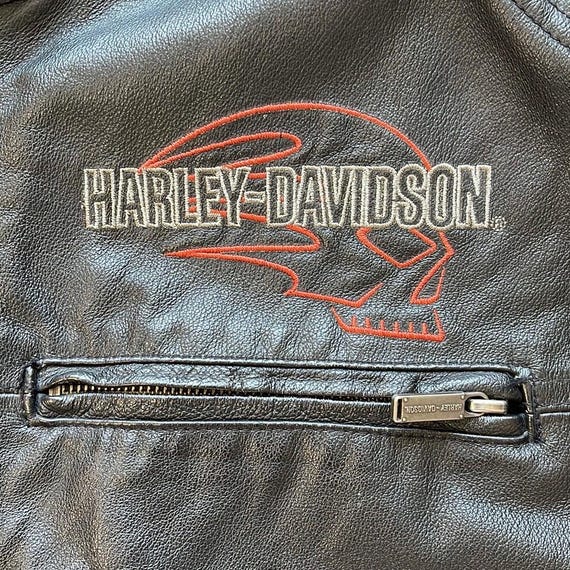 Vintage 00s Harley-Davidson Leather Skull Jacket Embr… - Gem