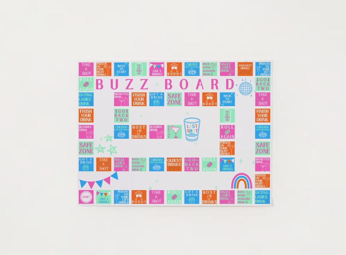 Colorful Themed Buzz Board - Etsy