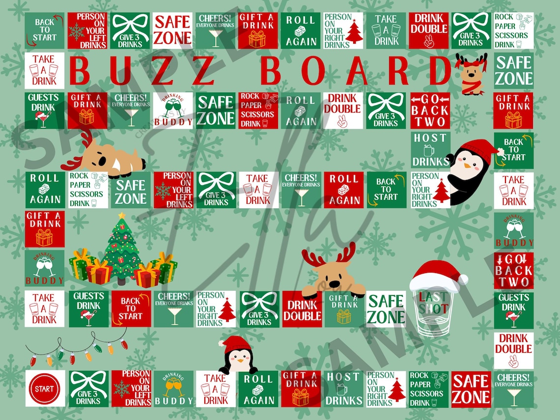 Christmas Themes Buzz Board - Etsy