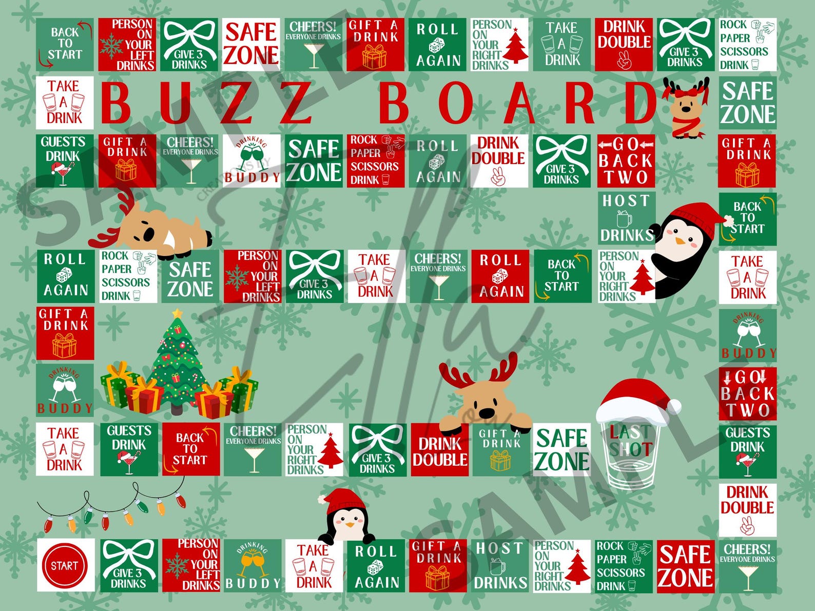 Christmas Themes Buzz Board - Etsy