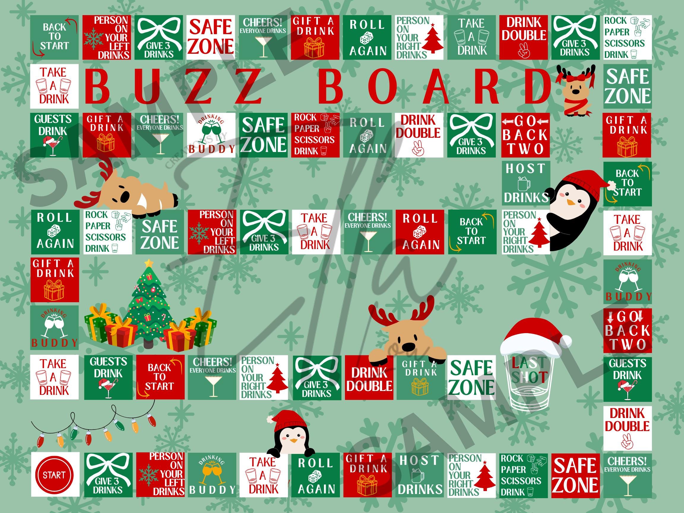 Christmas Themes Buzz Board - Etsy