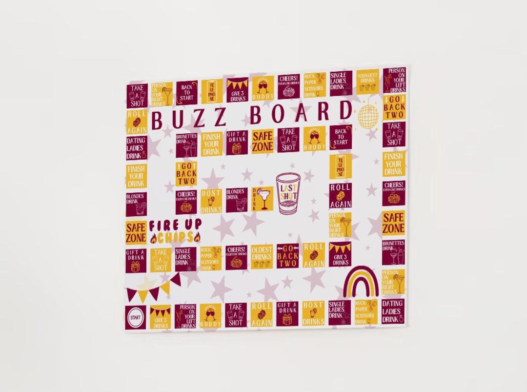 Cmu/central Michigan Inspired Buzz Board Party Game - Etsy