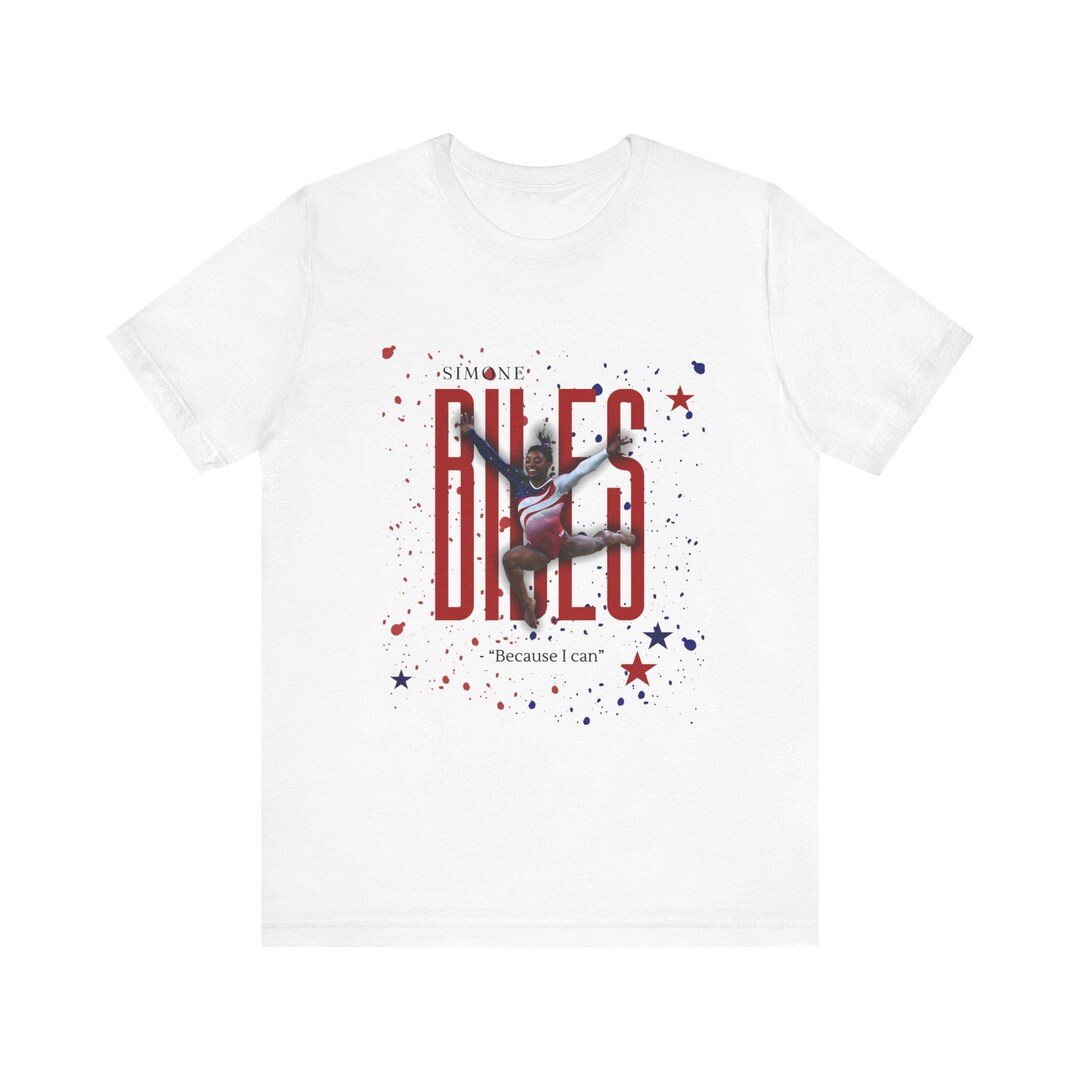 Simone Biles USA Because I Can Graphic Shirt, Love Gymnastics Tshirt ...