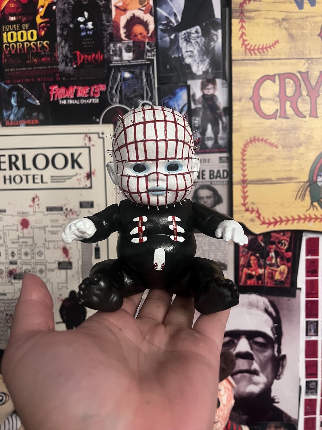 Custom Made Horror Movie Baby Doll - Hellraiser Pinhead - Etsy