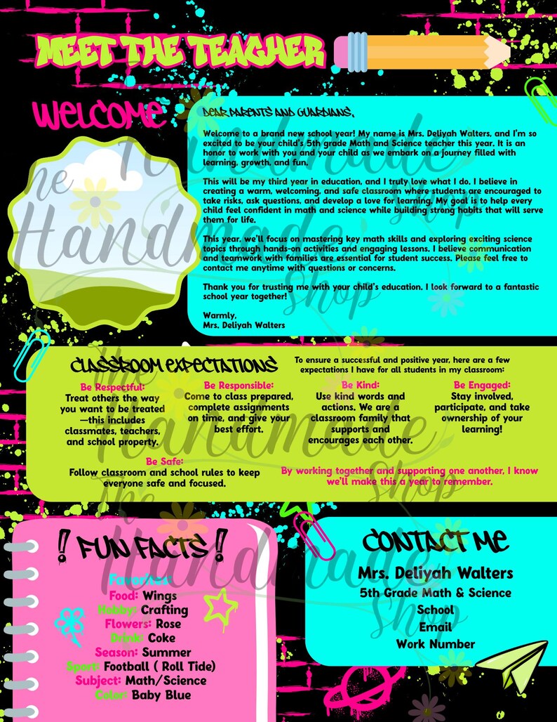 Editable Meet the Teacher Template Teacher Resource Letter Back to ...