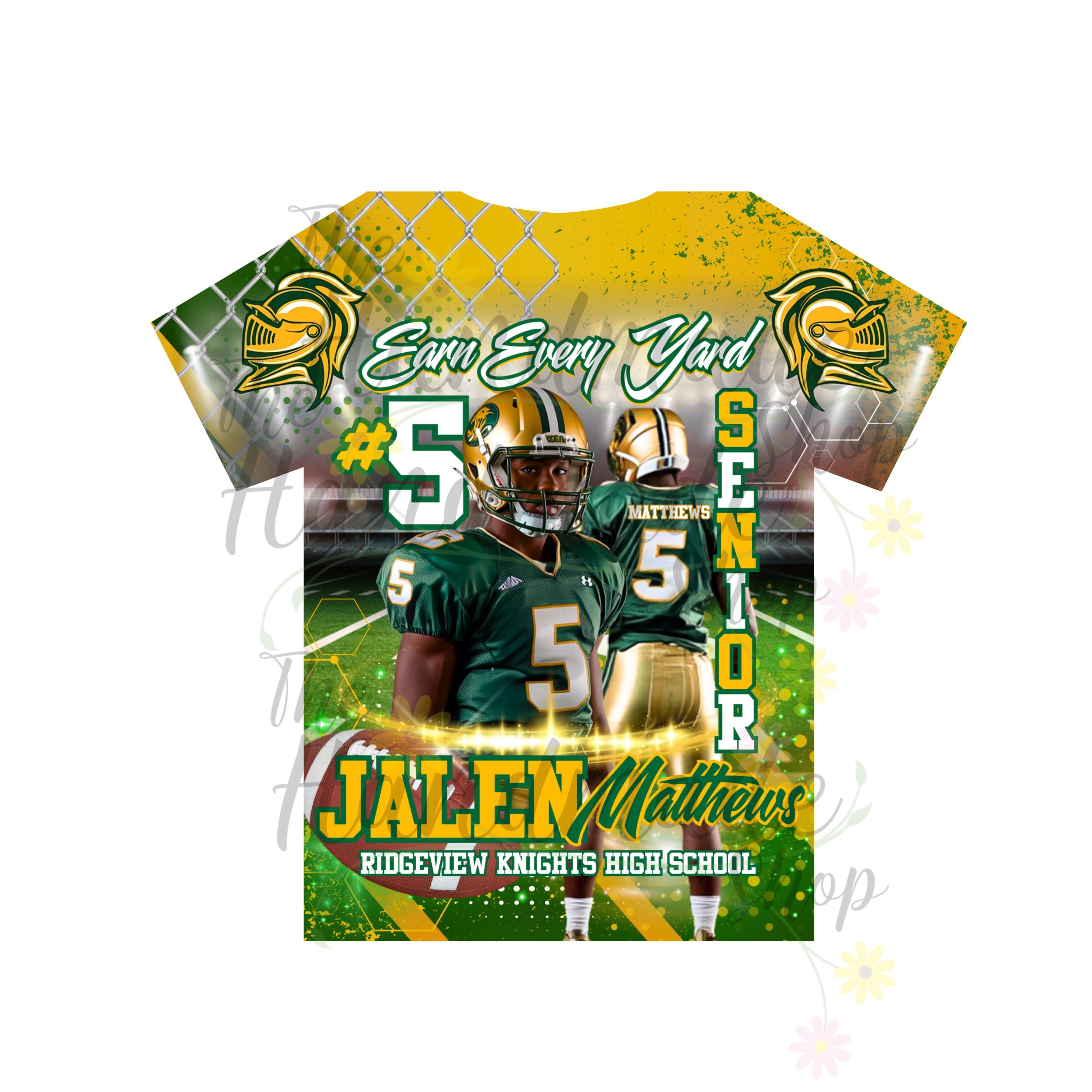 Senior Night Football T-shirt Template: Canva Design (digital Download ...