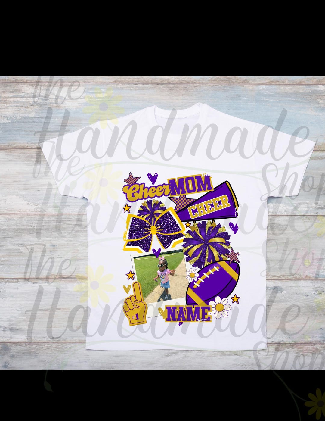 Cheerleading Canva Template: Purple Gold Cheer Mom PNG (digital ...