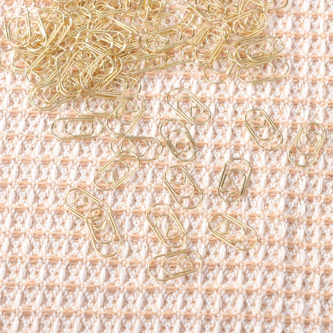 50pcs Mini Heart Paperclips, Paper Clip Journal Accessories, Macaron ...