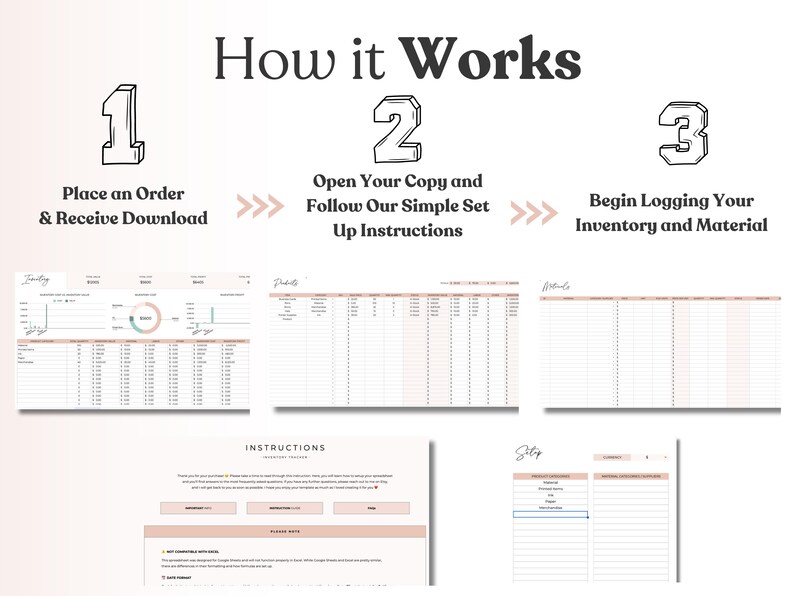 Inventory Tracker; Inventory Spreadsheet, Inventory Template, Google ...