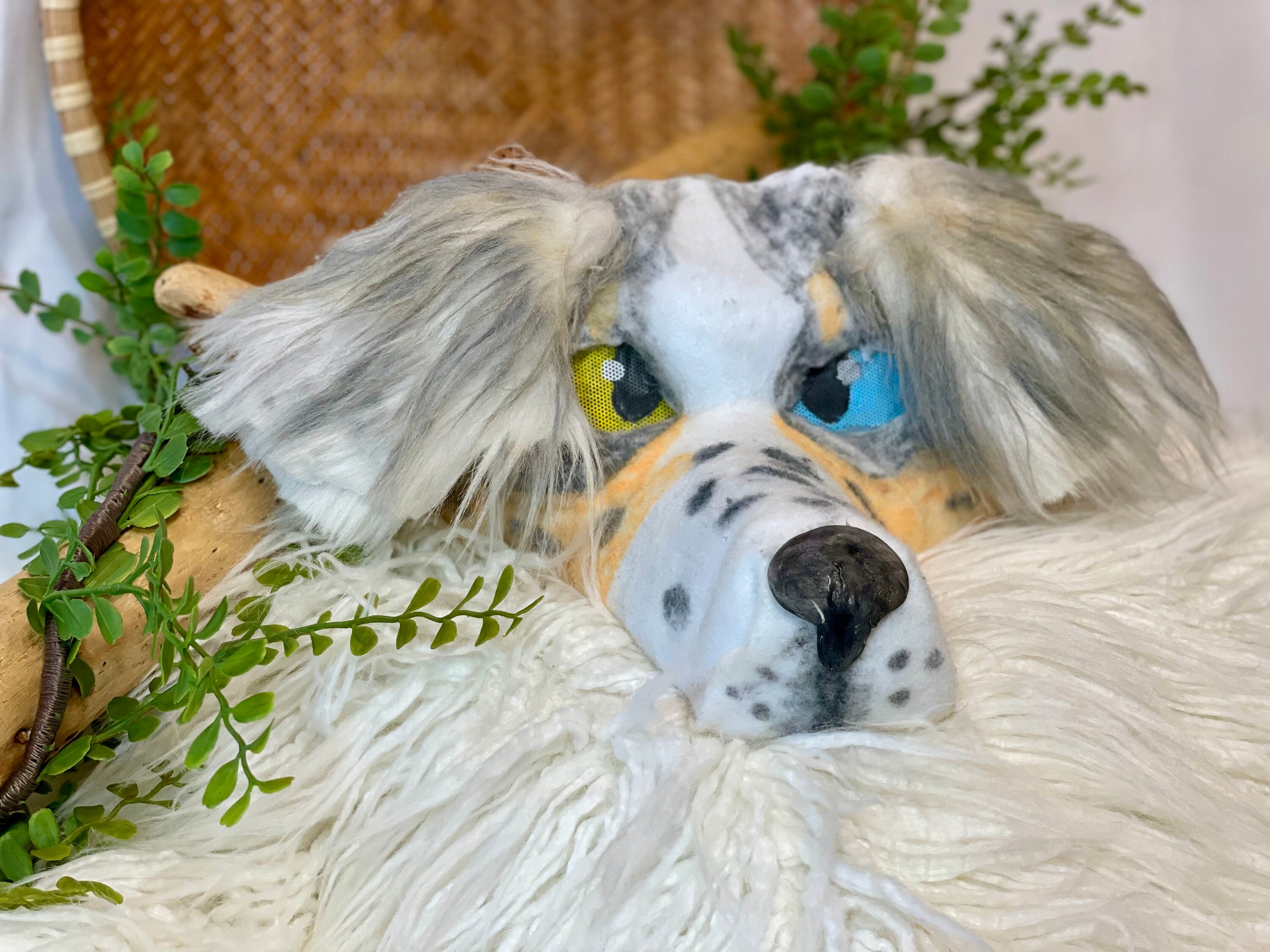 Felted Therian Dog Mask Kids Dress up Costume/cosplay Australian ...