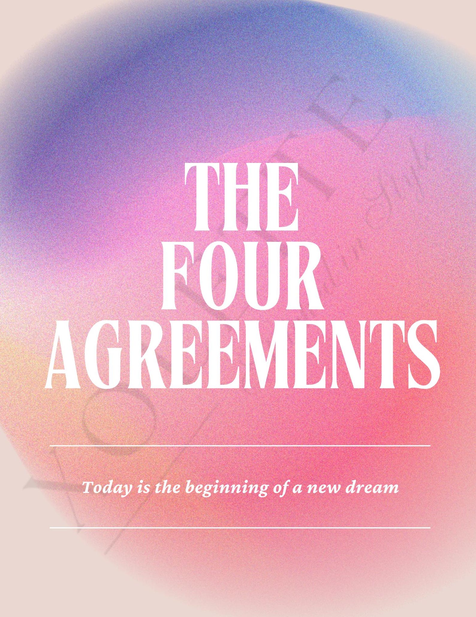 The Four Agreements Digital Print Poster - Etsy