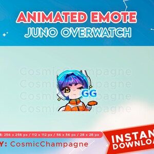 Juno Overwatch Animated Emote GG /emote for Discord, Youtube, Twitch ...