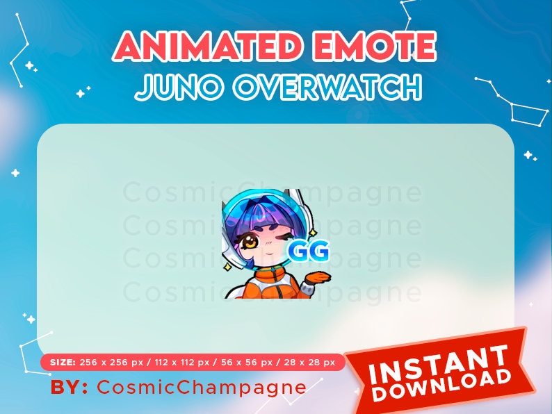 Juno Overwatch Animated Emote GG /emote for Discord, Youtube, Twitch ...