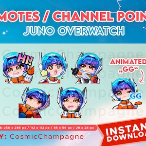 Juno Overwatch Emote Set /twitch Emote Collection for Discord, Youtube ...