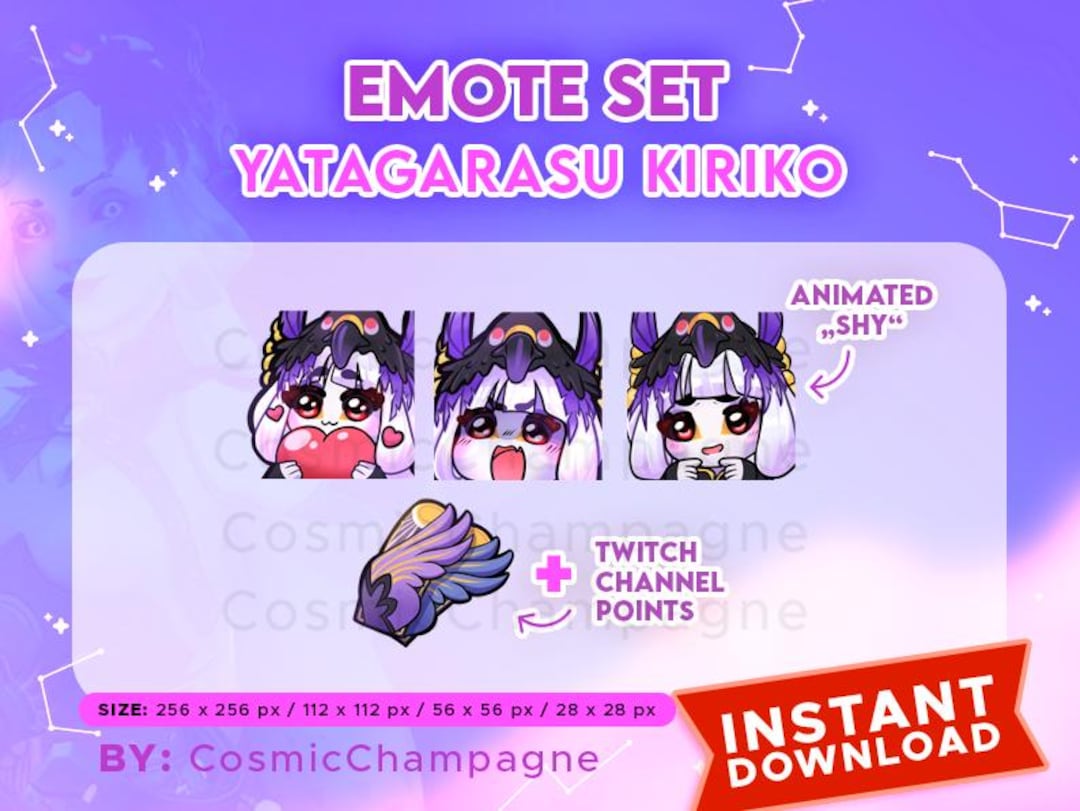 Yatagarasu Kiriko Overwatch Emote Set / Twitch Emote Collection para ...