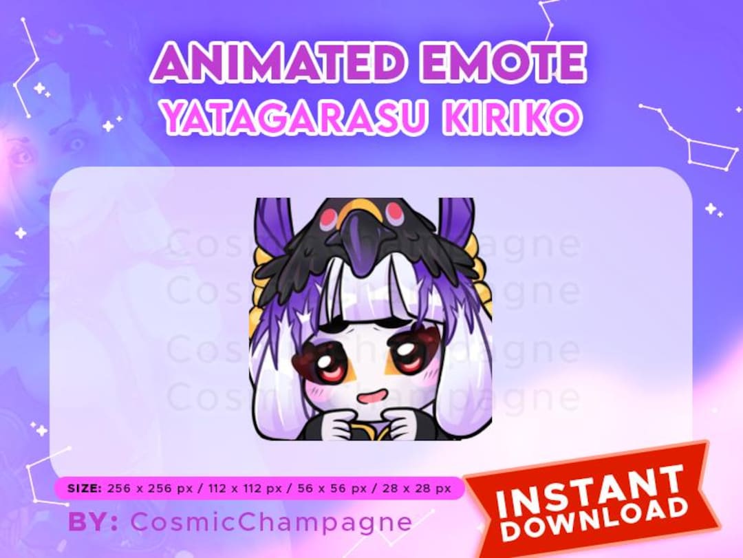 Yatagarasu Kiriko Overwatch Animated Emote Shy / Emote for Discord ...
