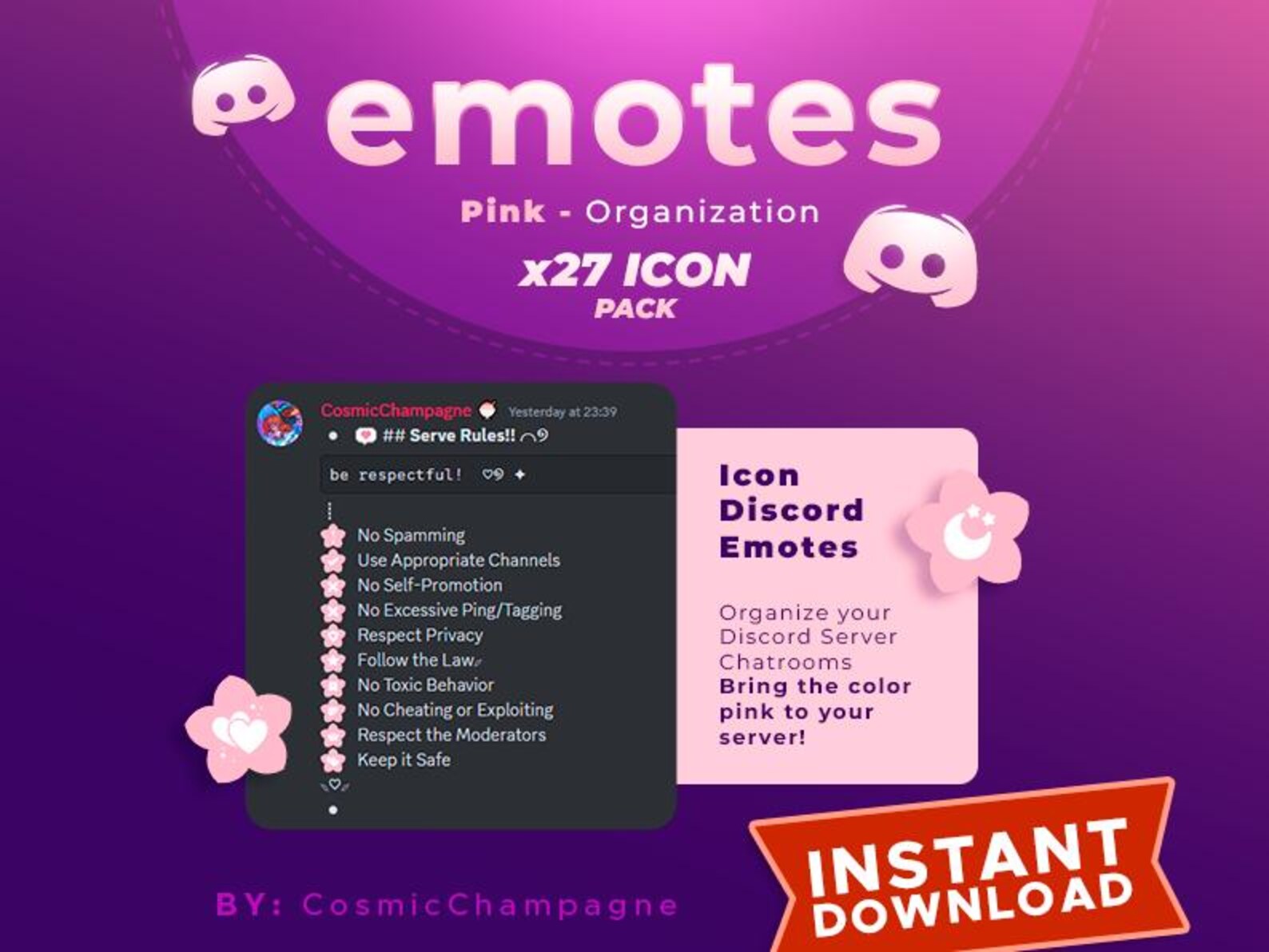 Pink Sakura Discord Icons Set / X 27 Organization and Productivity ...