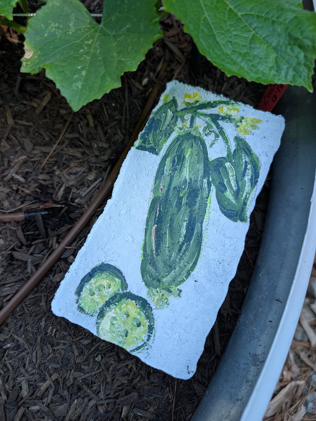 Painted Brick Garden Vegetable Markers, Garden Art, Veggies, Fruit ...