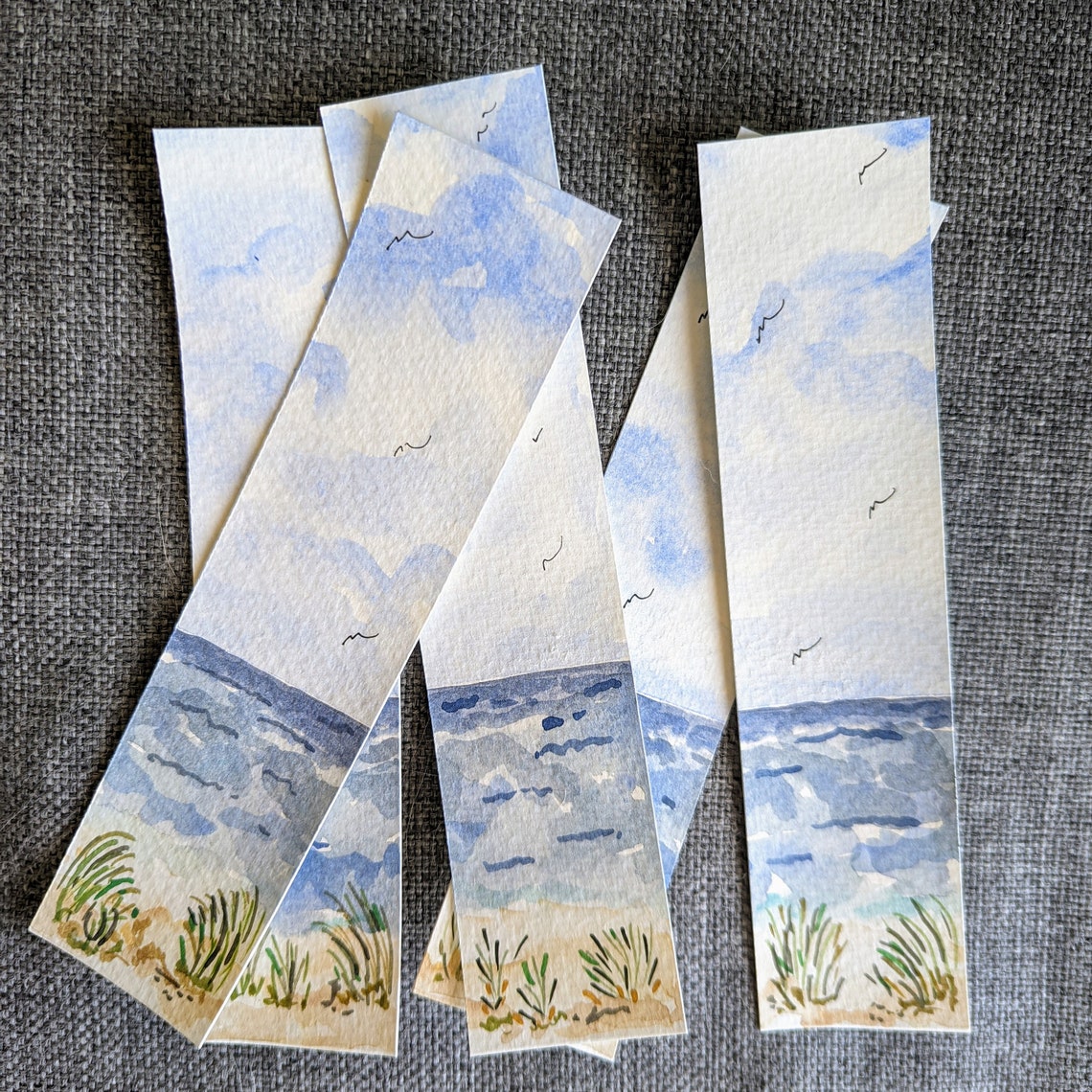 Beach Scene Watercolor Bookmarkhand Painted Custom Gift - Etsy