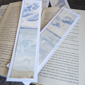 Beach Scene Watercolor Bookmark, Original, Hand Painted, Custom, Gift ...