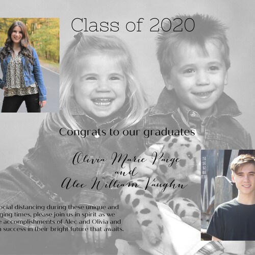 Twins Graduation Invitation Twins Graduation Announcement - Etsy