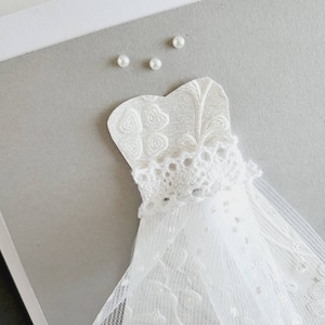 Wedding, Engagement, Bridal, Handmade Card, Tulle, Fabric, Paper ...