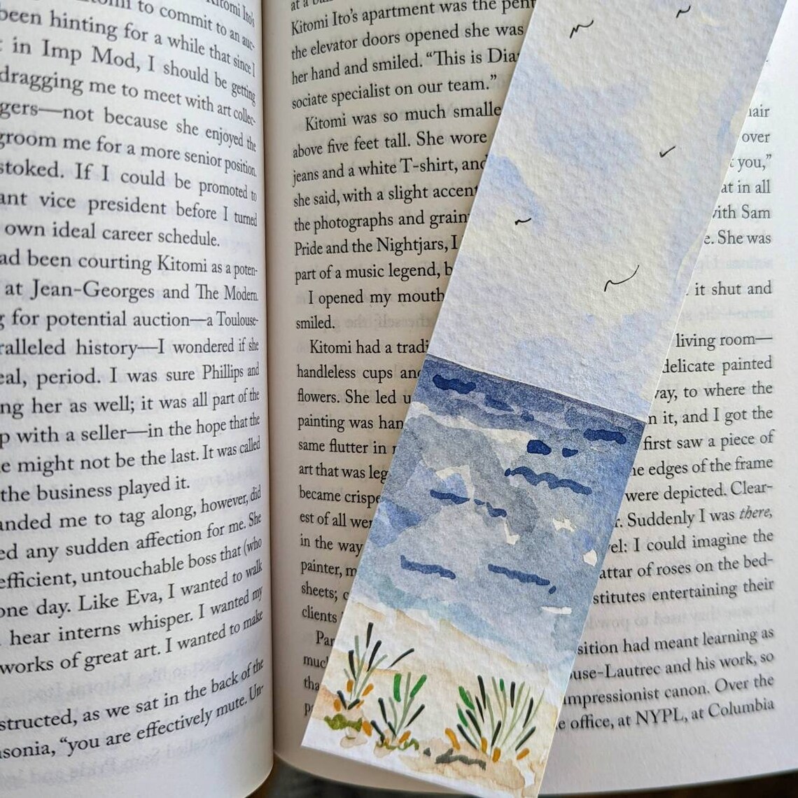 Beach Scene Watercolor Bookmark,hand Painted, Custom, Gift, Book ...
