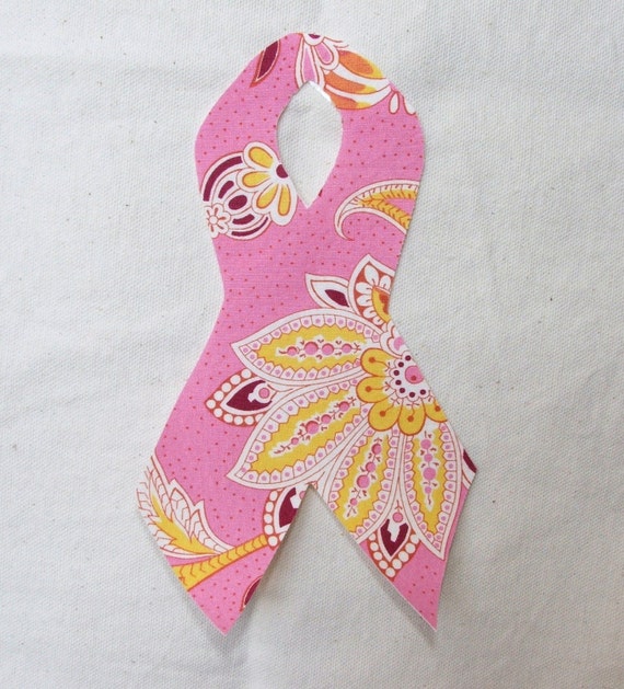 Items similar to Pink ribbon iron on applique, DIY on Etsy