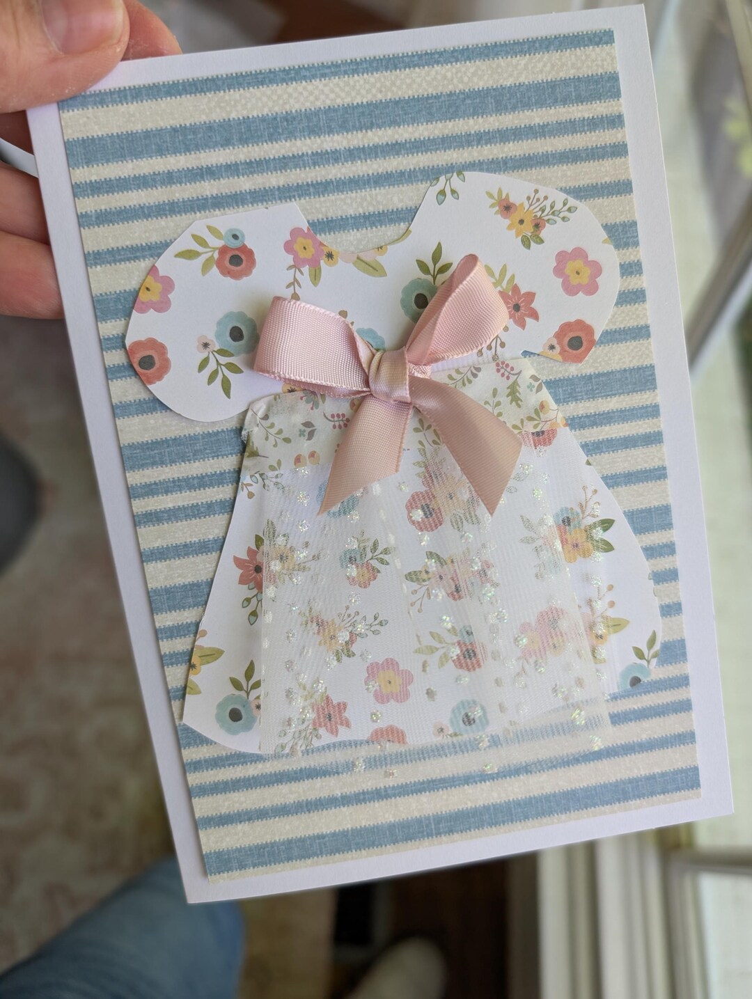 Custom Baby Girl 1st Birthday Card, Personalized, Hand Made Card - Etsy