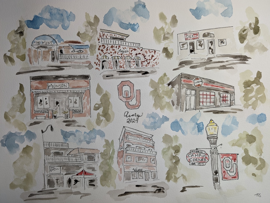 Original Story Wall Art, Watercolor, Original, Campus Art, Ohio ...