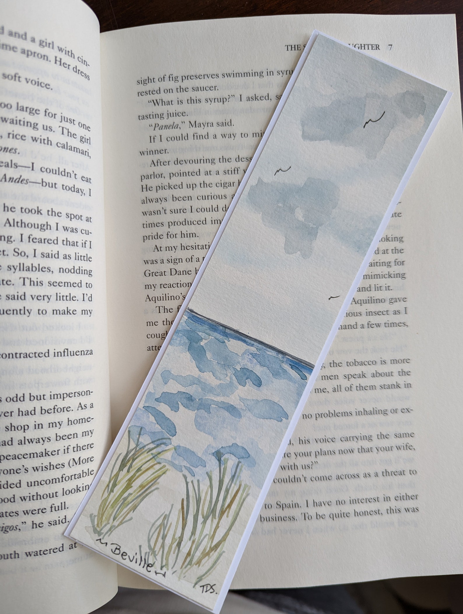 Beach Scene Watercolor Bookmark,hand Painted, Custom, Gift, Book ...