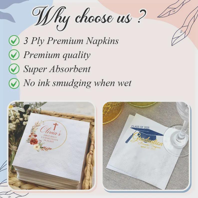 Personalized Birthday Party Napkins, Coquette 30th Birthday Party Decor ...