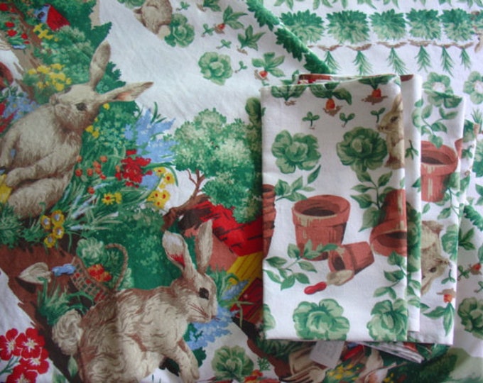 Wilton Court Mr. Mcgregor's Garden Tablecloth With Four Matching ...