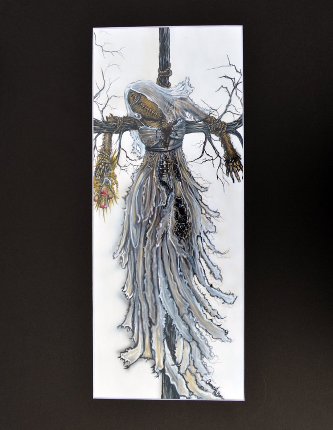 Wall Art Scarecrow Bride Hanging on Tree Branches A Severed Forever ...