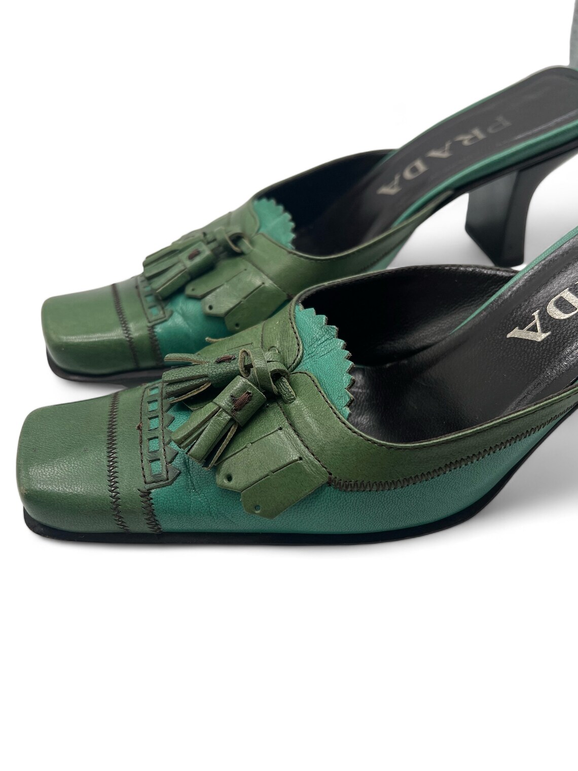 Prada Vintage Green Shoes - Etsy