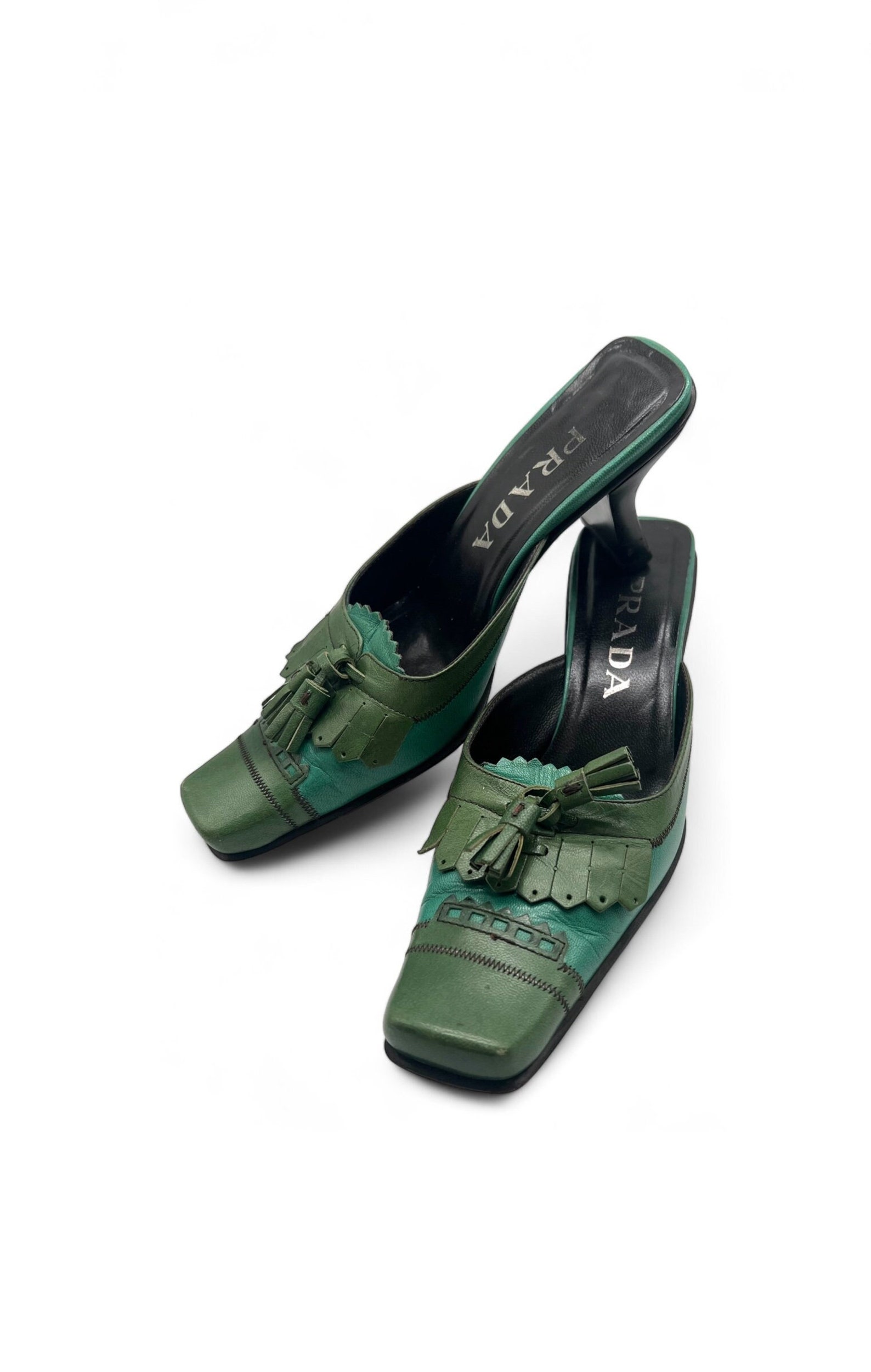 Prada Vintage Green Shoes - Etsy