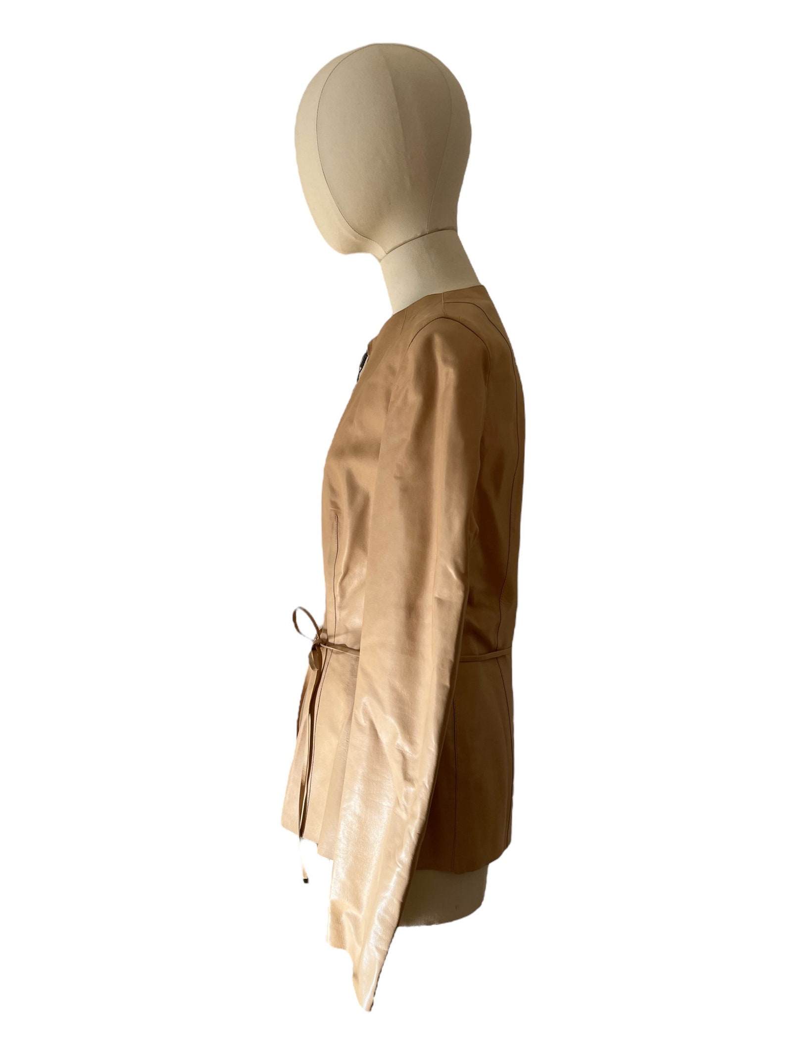 Gucci Sand Beige Leather Jacket - Etsy
