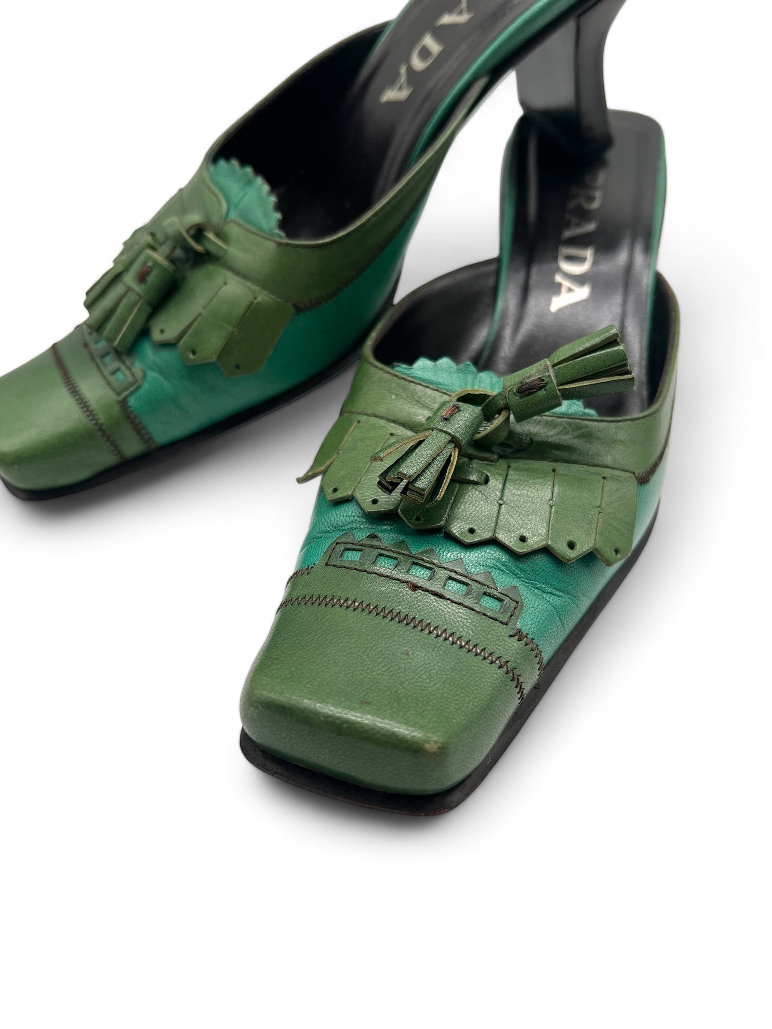Prada Vintage Green Shoes - Etsy