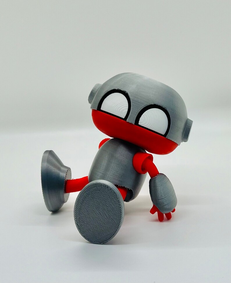 Cute Posable Robot Toy 3D Printed Robot Action Figure Fidget or Desk ...