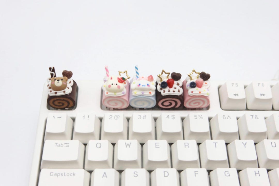 Cute Afternoon Tea Dessert Cake Keycap, MX Cherry Switches Mechanical ...