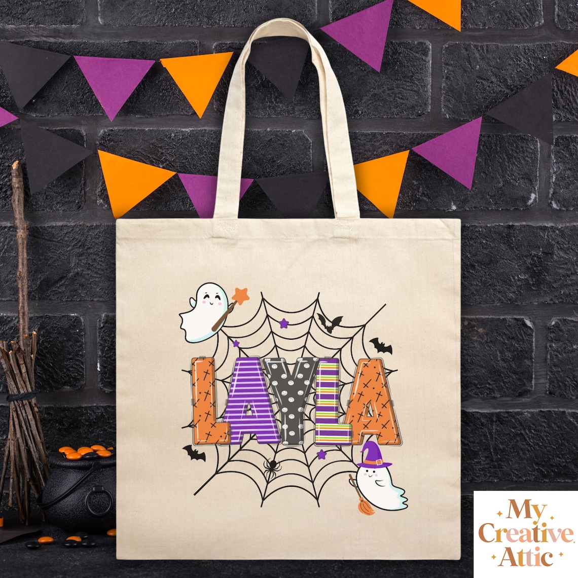 Personalized Trick or Treat Bag for Halloween Treat Bags for Kids Tote ...