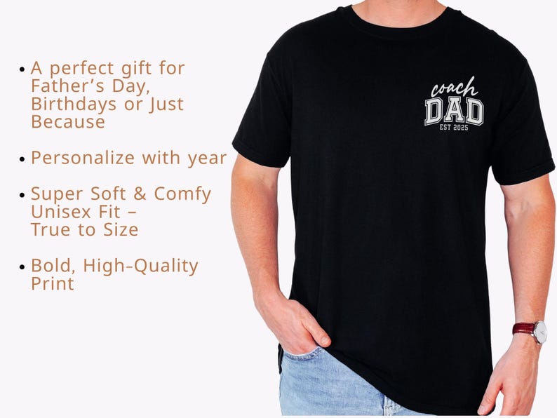 Custom Coach Dad Shirt for Dad Coach Gift for Dad Gift for Sports Dad ...