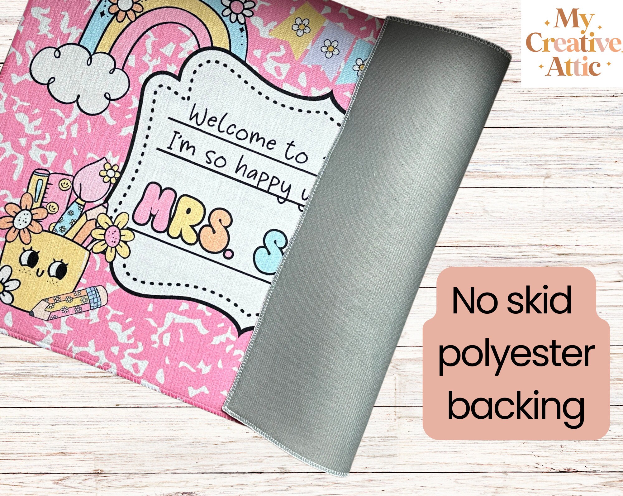 Personalized Teacher Classroom Doormat, Custom Composition Notebook ...