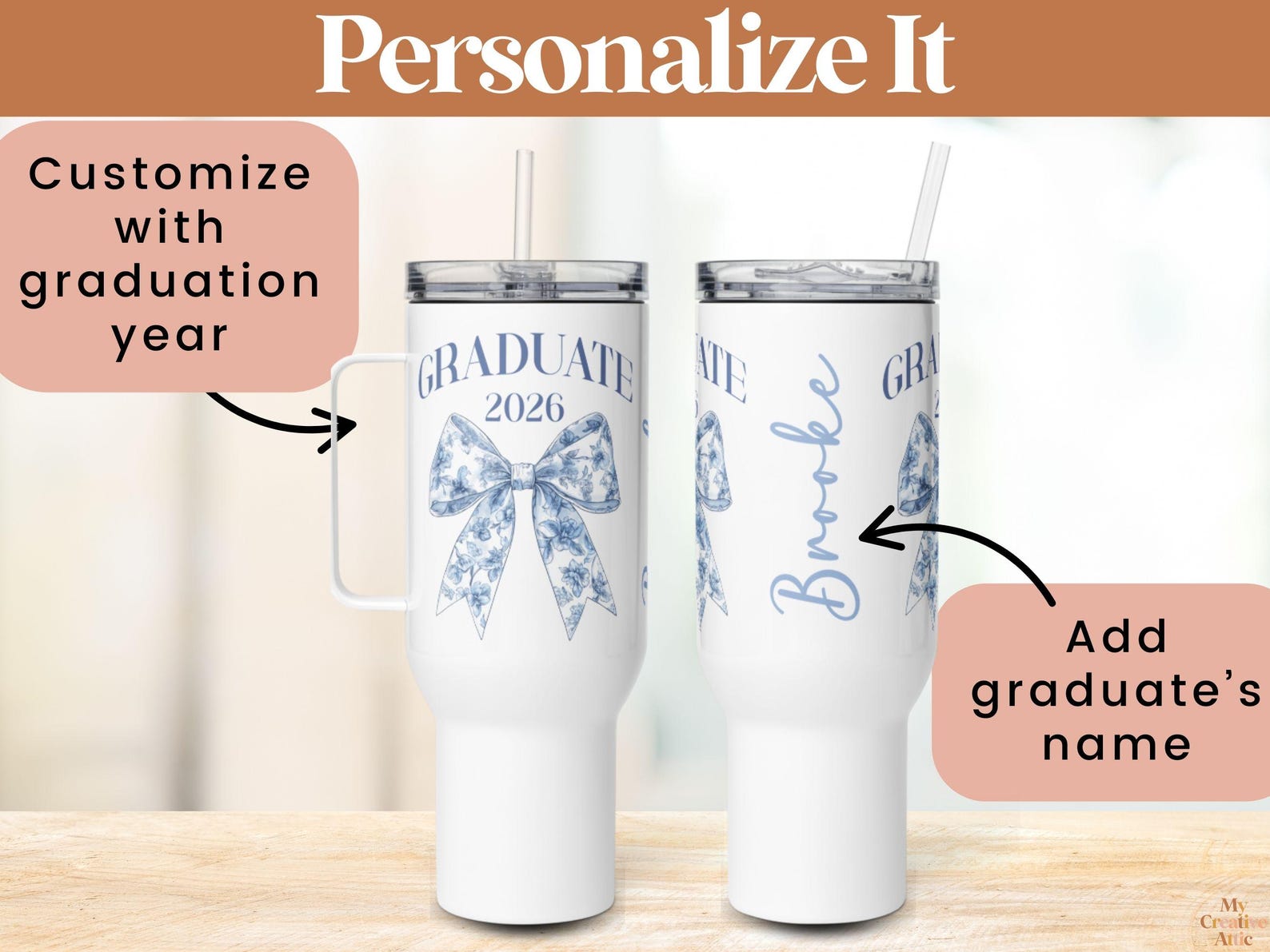 Personalized Graduation Tumbler for Graduation Cup 40oz Graduation ...